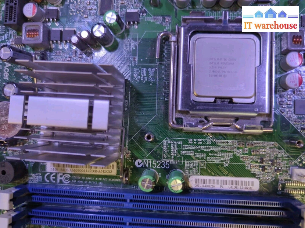 Acer Veriton X275 G41D01 Motherboard w/ E6600 CPU + IO Shield - – IT ...