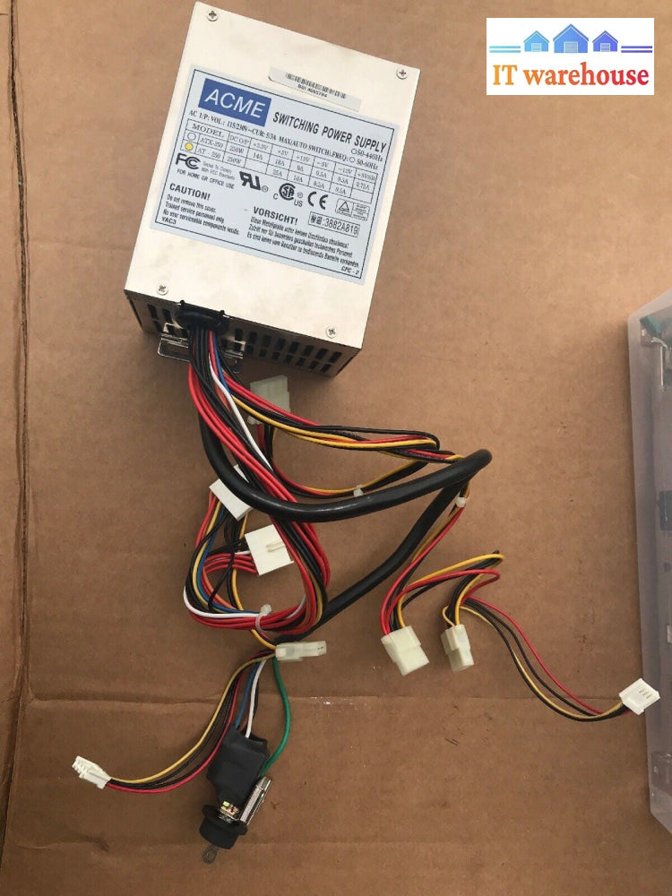 ACME ATX POWER SUPPLY, ATX-250 with power switch – IT Warehouse Vancouver