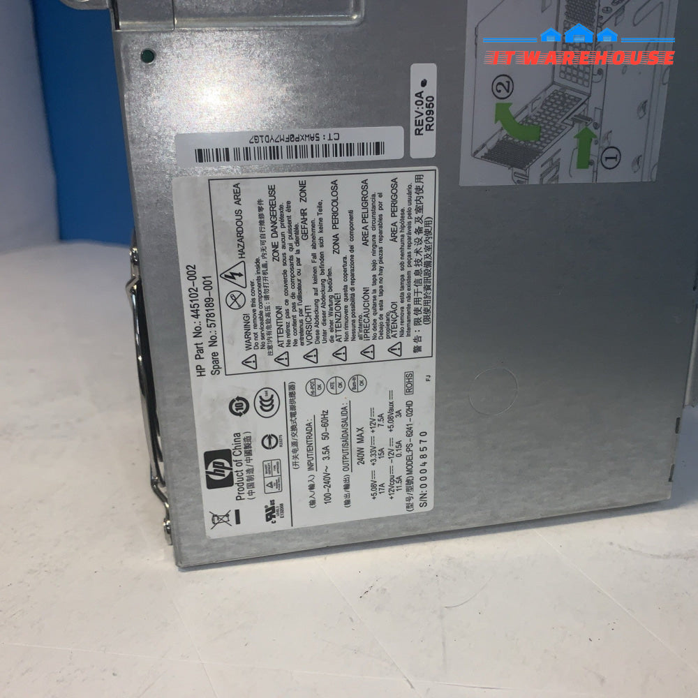 HP Compaq Business rp5700 Desktop PS-6241-02HD 240W Power Supply- 5781 ...