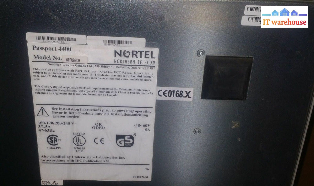 Nortel Passport 4400 Series 4450 NTAU09CA w/ NTAU62AA (AV M/2) – IT ...