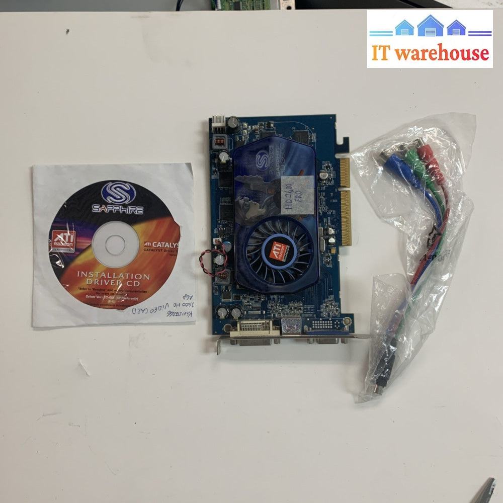 SAPPHIRE HD 2600 PRO 512M DDR2 AGP VGA DVI-I video card 188-04E52-002S ...