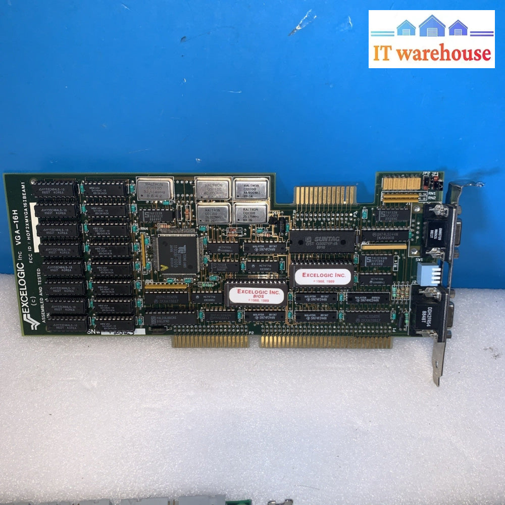 Vintage EXCELOGIC VGA-16H graphics adapter 16 bit ISA video card – IT ...
